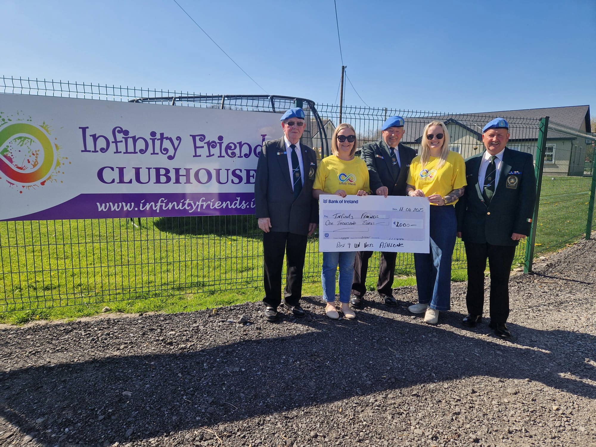Donation from Post 9 IUNVA Athlone - Infinity Friends